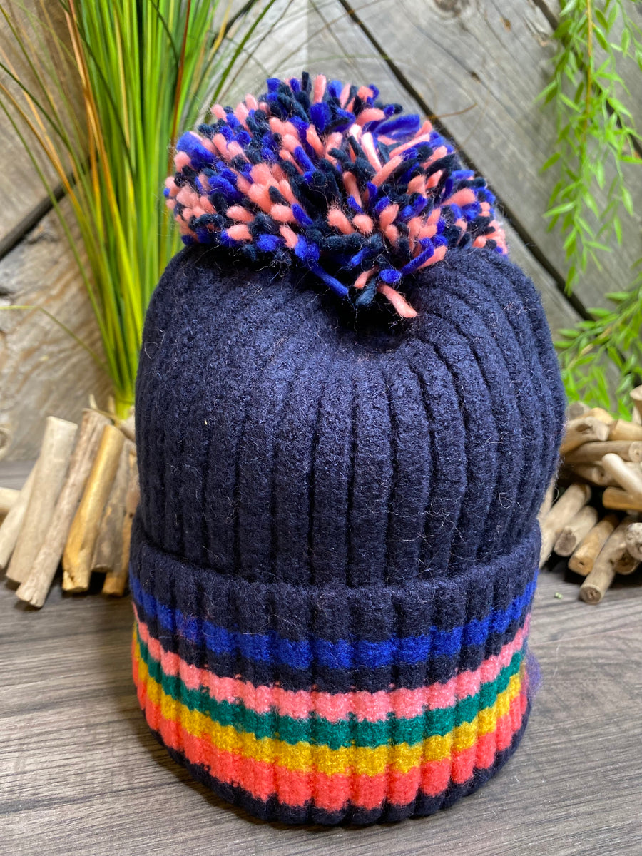 Winter Accessories - Shiraleah Chicago Ronen Toque in Navy/Pink, Blue ...